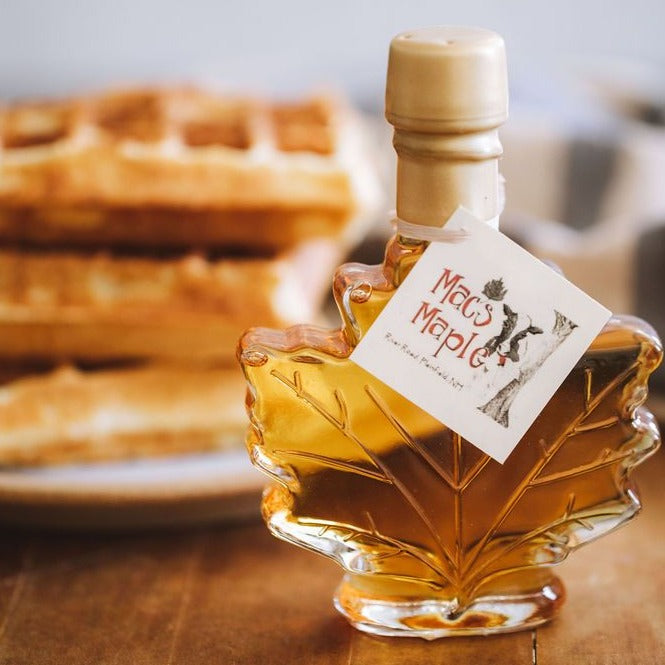Glass Maple Leaf NH Maple Syrup – Mac's Maple